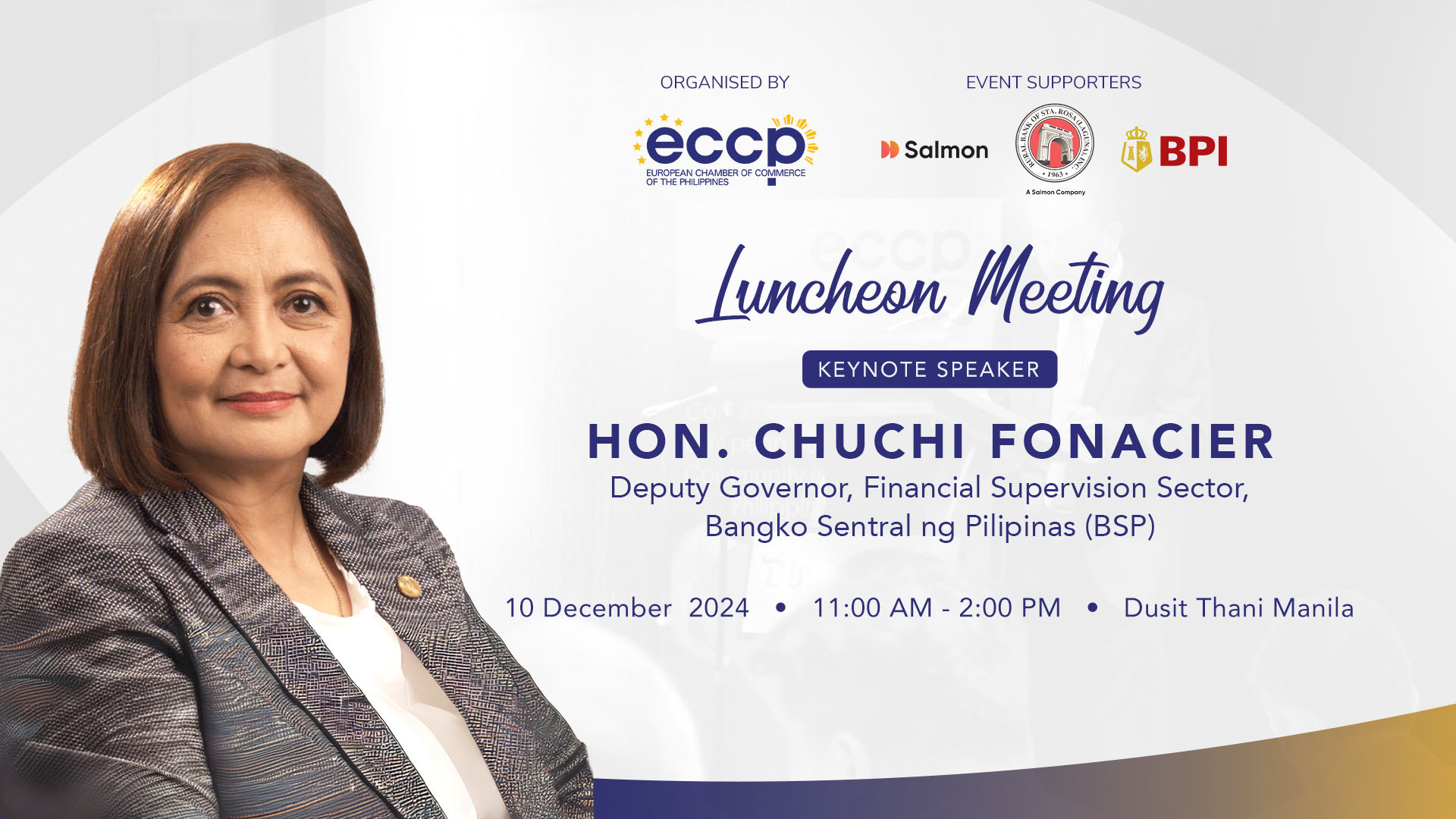 ECCP Luncheon Meeting with Deputy Governor Hon. Chuchi Fonacier